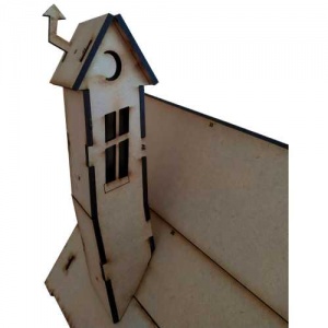 Wonky Haunted House - MDF Wood Kit